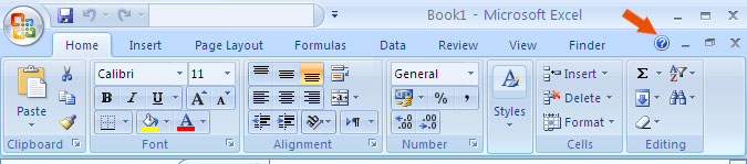 Where Is Help Button In Microsoft Excel 2007 2010 2013 2016 2019 