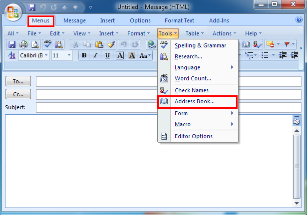 Where Is The Address Book In Microsoft Outlook 2007 2010 2013 2016 