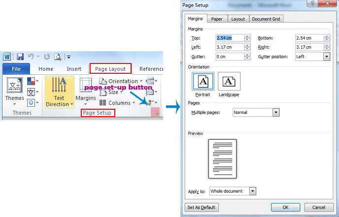 Word Setup