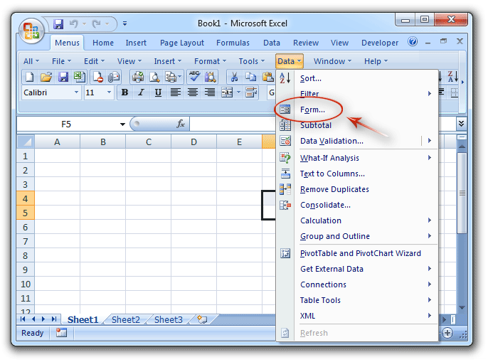 Ms Excel Data Entry Form 2010